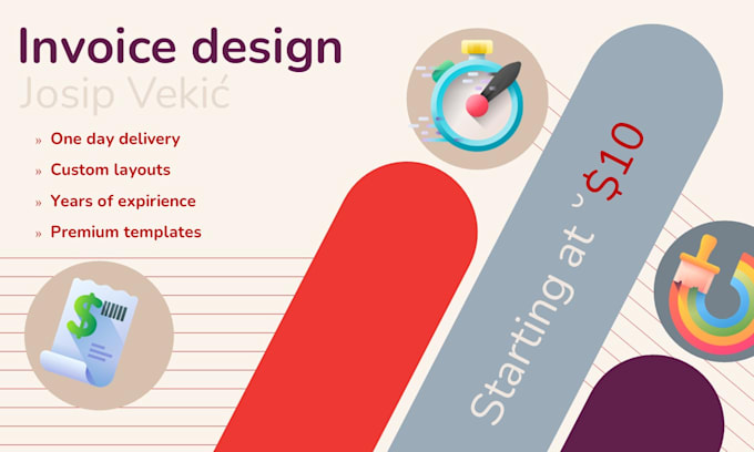 Design footer and header for your company invoice by Josipvekic | Fiverr