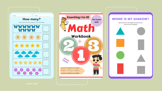 Design custom and creative math worksheets by Urwa_tariq | Fiverr