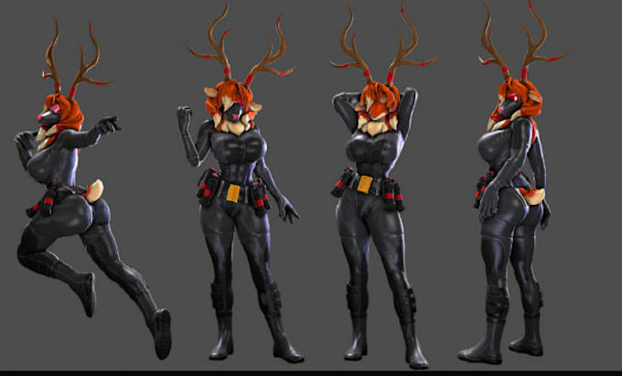 Design custom 3d vrchat avatar, furry avatar, anime, nsfw, gmod by ...