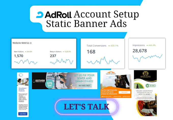 Create your banner ads on adroll and setup any type of campaign by ...