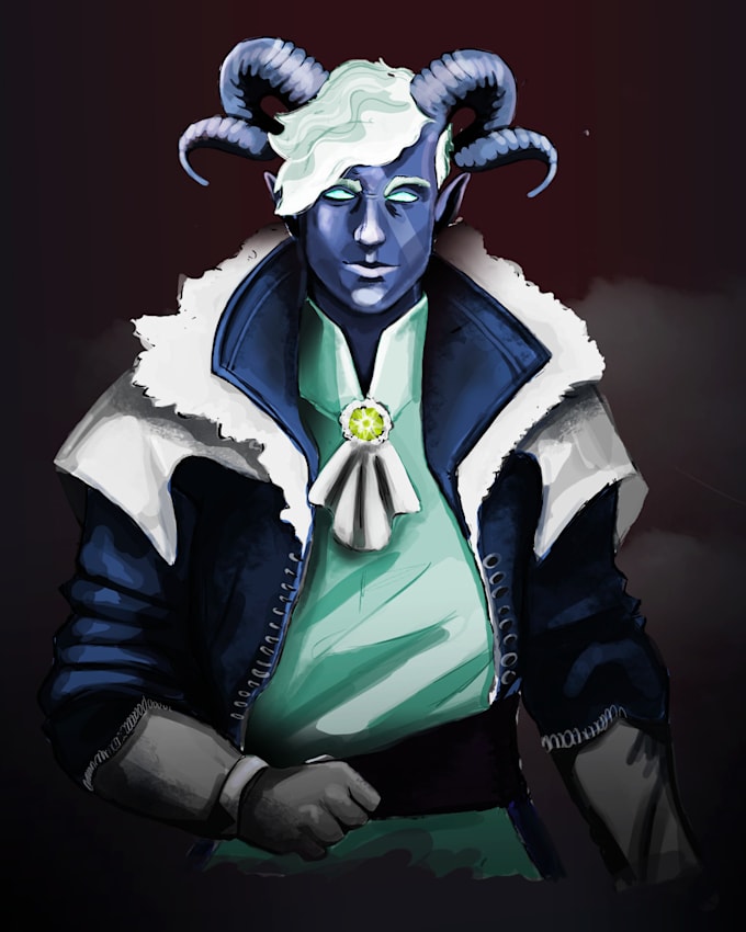 Draw and design a half body illustration of your oc by Anyeboch | Fiverr