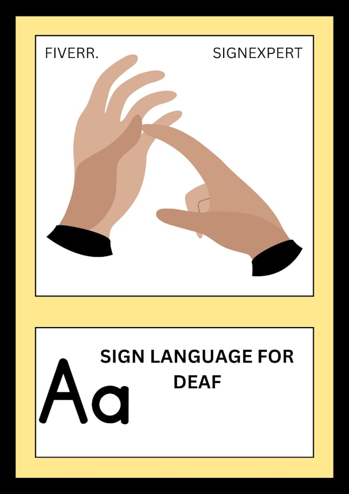 Interpret sign language for deaf alphabet by Signexpertali | Fiverr