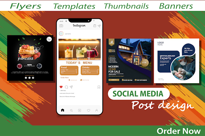 Design twitter flyers social media post thumbnails stories by Designburn | Fiverr