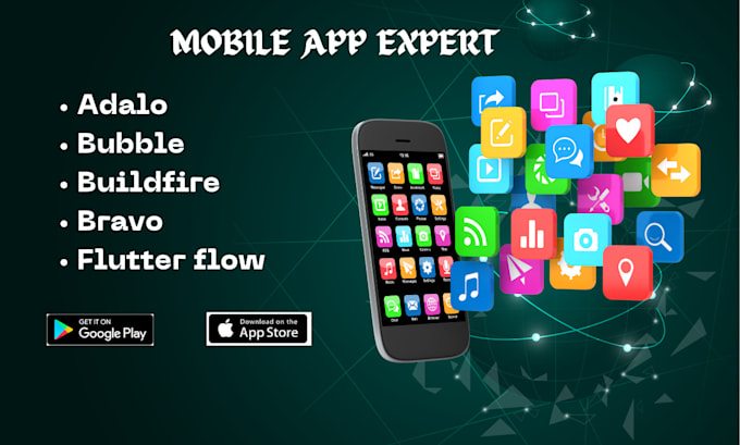 Develop ios flutterflow app bubble io web app adalo android mobile app buildfire by Nabs ...