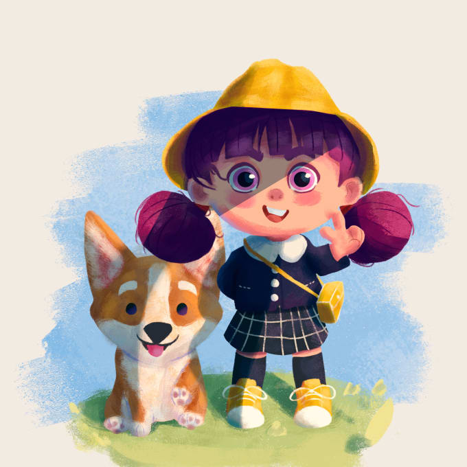 Draw cute character illustration by Itsheitor | Fiverr Draw cute character illustration by Itsheitor | Fiverr