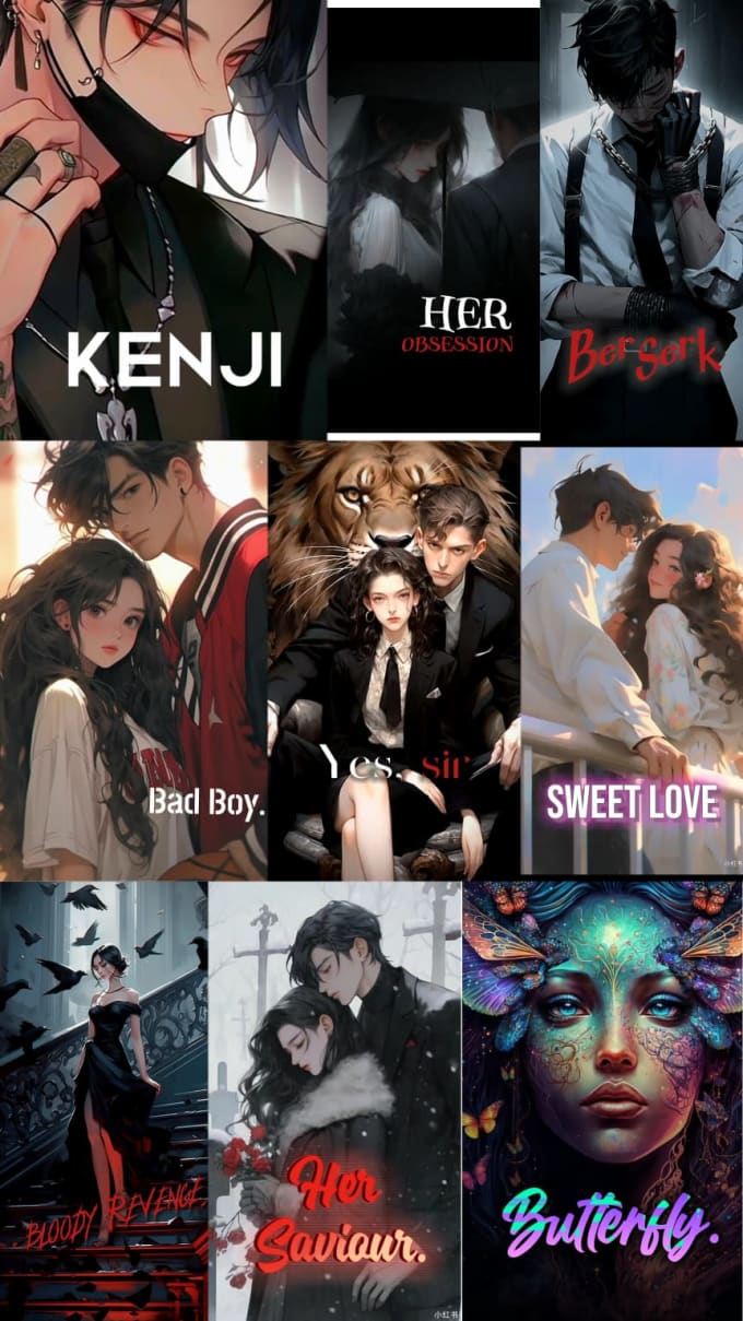 Make your wattpad book cover using ai generated art by Asmarak1 | Fiverr