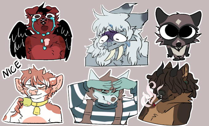 Create costumized sticker set design by Iheavyhearted | Fiverr