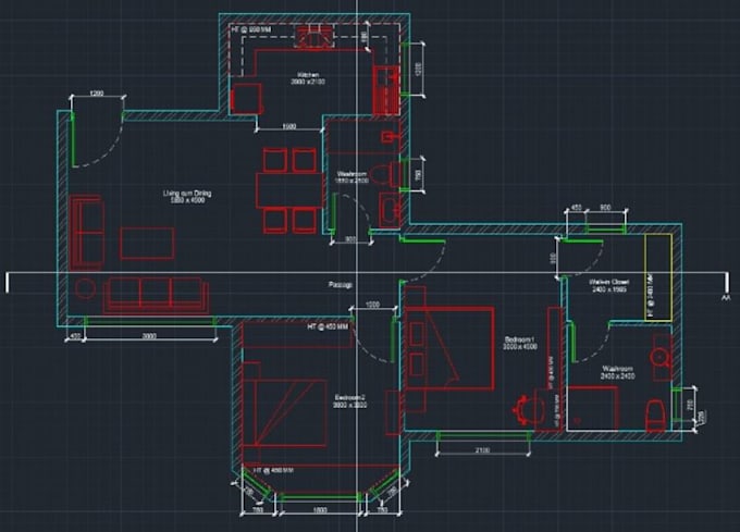 Create 2d layouts for your space on autocad with a grey render ...