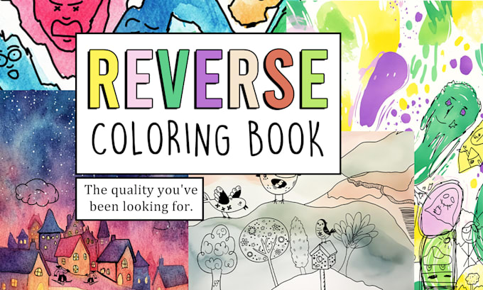 reverse coloring pages for kids