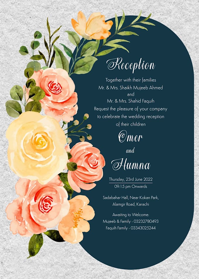 Create invitation cards that are beautiful and informative by Mamoon96 ...
