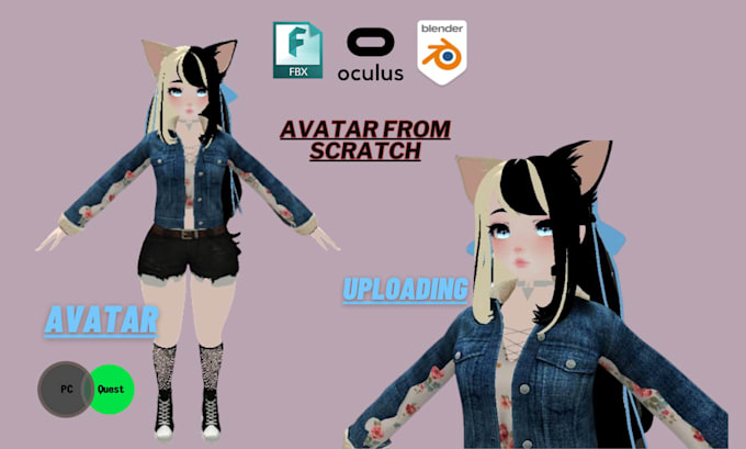 Make vrchat vtubers, create bespoke 3d models of their avatars fursonas and nsfw by Afeezol | Fiverr