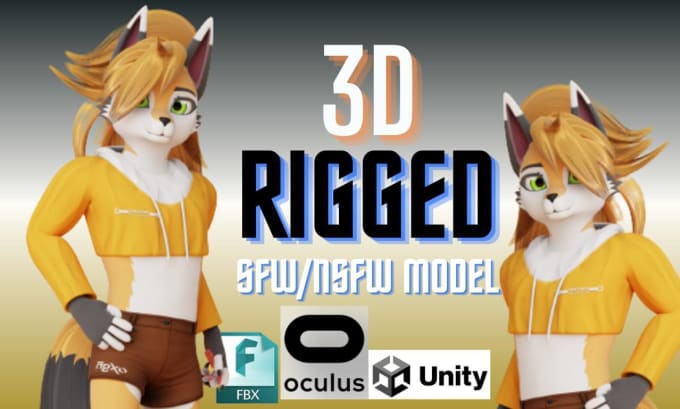 Create Custom 3d Sfw Nsfw Anime Furry Fursona Vrchat Avatar Based On
