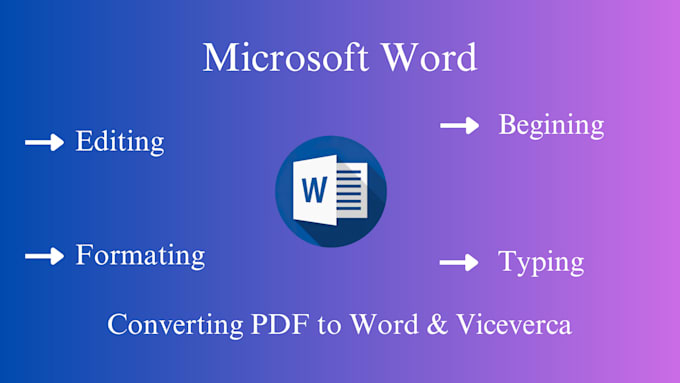 Offer ms word services and handwritten to word file by Subtain025 | Fiverr