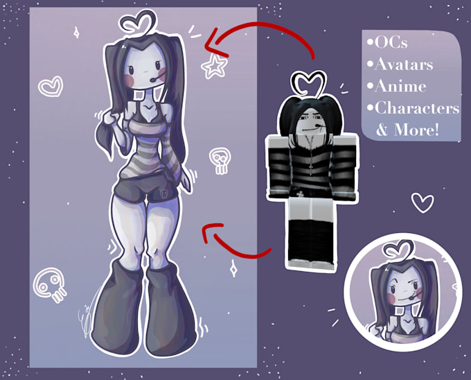 Draw a cute drawing of your roblox avatar or fav character by Kirby ...