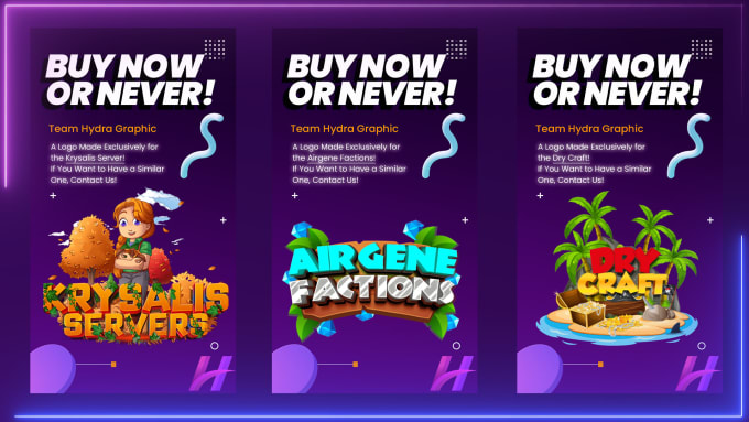 Design a logo for your game server by Hydradesignn | Fiverr