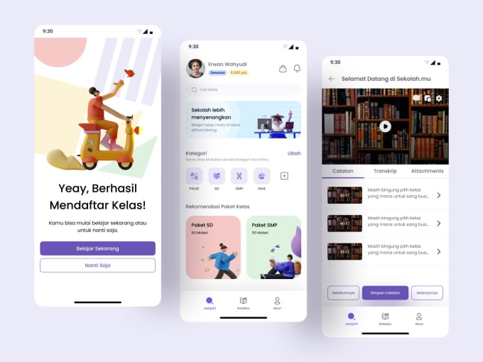 Create a mobile app design in figma for online courses by Rawksome | Fiverr