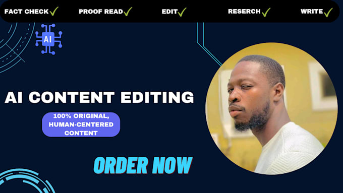 Edit ai content, chat gpt ai editting, proof reading and fact check by Alamene_prince | Fiverr