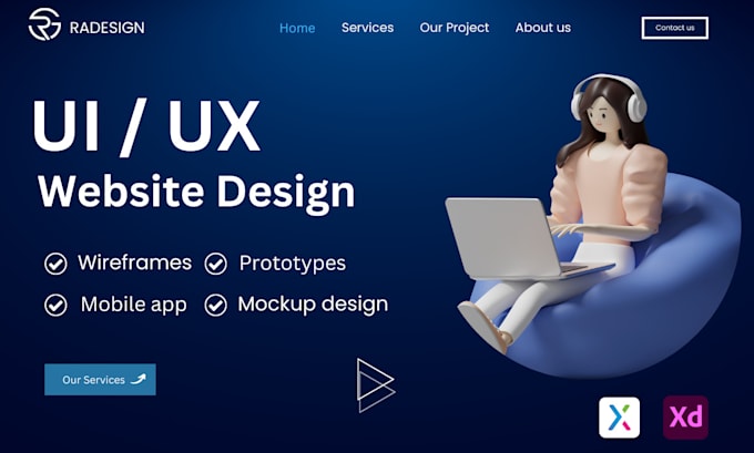 Create mobile app ui ux, website design, landing page by Ramzan_rizvi | Fiverr