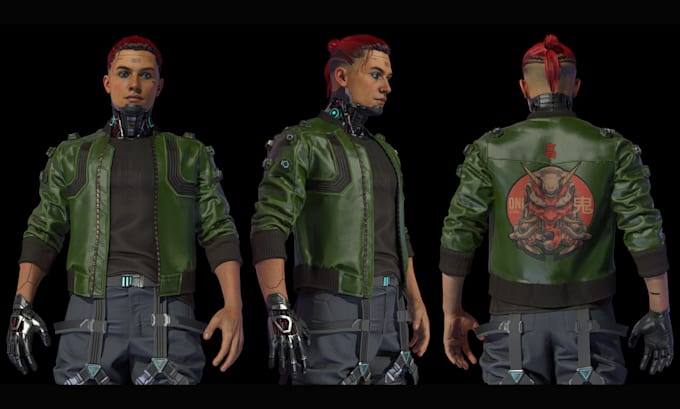 Sculpt 3d realistic game character 3d face 3d armor sci fi rigged and ...