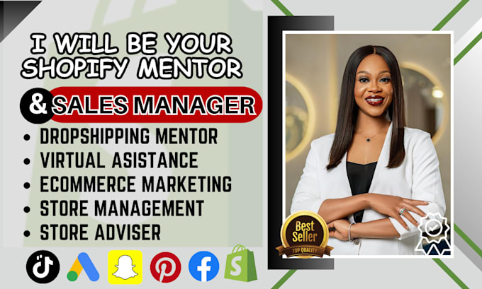 Be your shopify store mentor, shopify store manager by To_nia | Fiverr