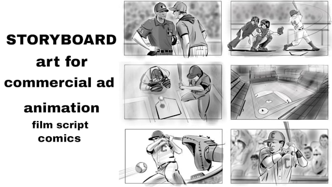 Draw storyboards art for comics, commercial ad, film script or ...