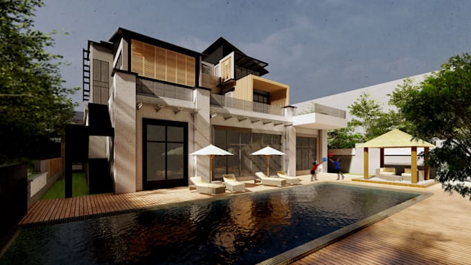 Do professional architectural 3d model and render for you at a reasonable price by Famugni | Fiverr