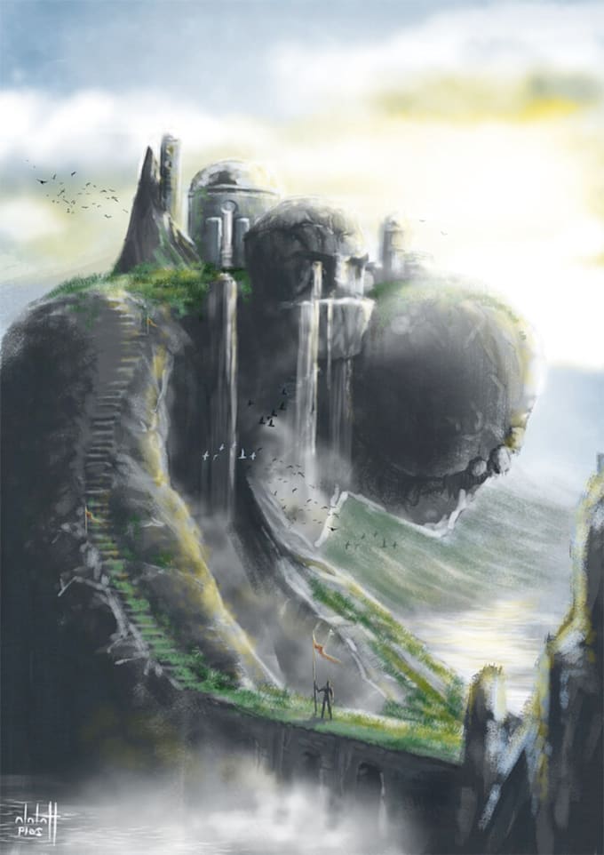 Draw Your Concept Art Like Sci Fi Fantasy Landscape By Rokenield Fiverr