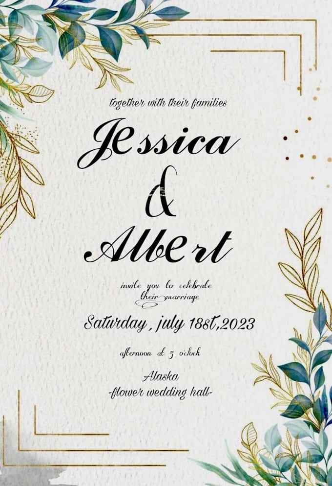 We design personalized invitations by Begmkumral | Fiverr