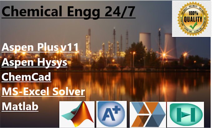 Do chemical process plant simulations projects by Engr_chemical | Fiverr