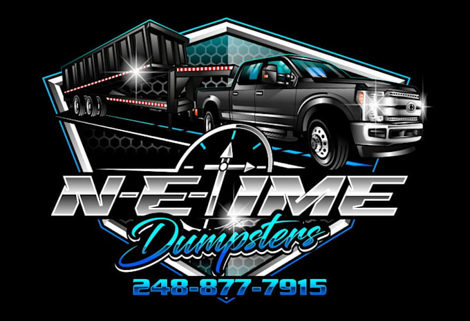 Create custom company dump trailer service logo design by Loren_kunze ...