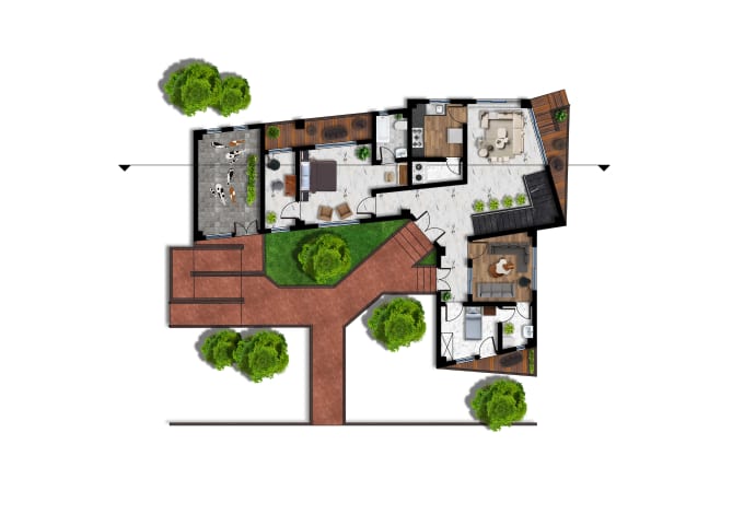 Render your autocad dwg file on photoshop and make it perfect for your ...