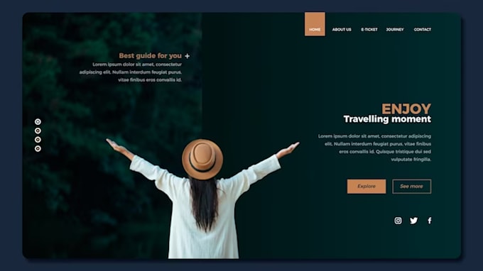 Create a responsive website design using html css and js by Nida_mib381 | Fiverr