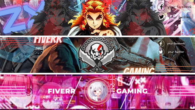 Make a professional and excellent banner for your youtube channels by ...
