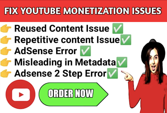 Fix youtube adsense and monetisation problem by Samina_khan1 | Fiverr