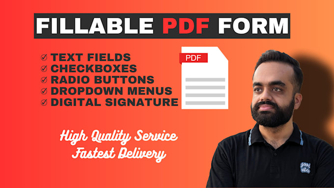 Create a fillable pdf form or covert to fillable pdf form by Alikhalid ...