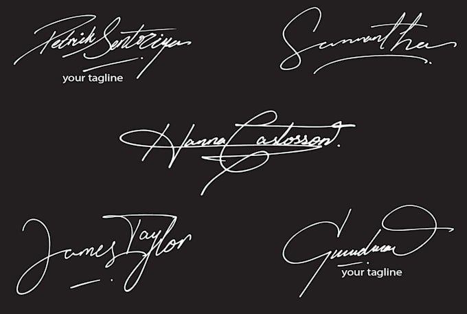 Design handwritten signature, scripted and calligraphy logo by ...