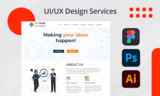 Create professional ui ux design for your website by Fahad_sajid21 | Fiverr