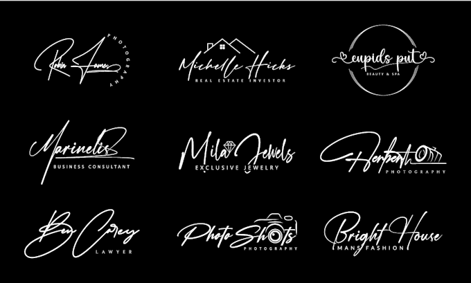 Design handwritten, scripted, cursive, videography, signature ...