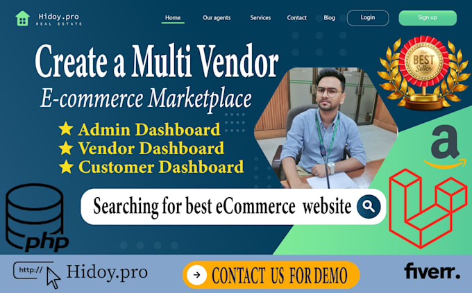 Create A Custom Php Laravel Multi Vendor Ecommerce Platform Wordpress Website By Hidoyrahman