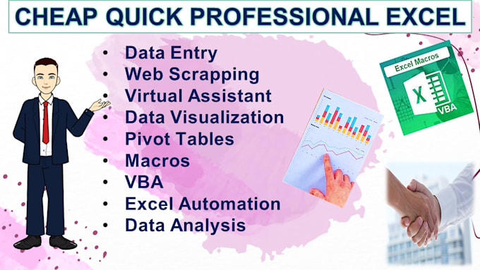Do excel dashboards, pivot tables, data entry, macros by Officesservices | Fiverr