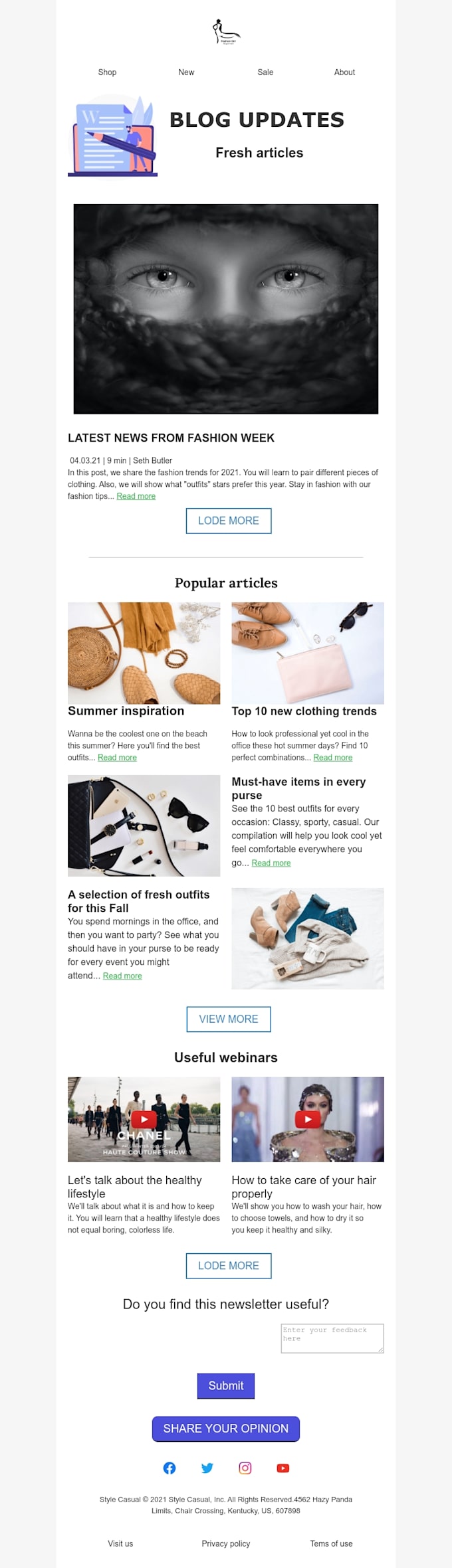 Professional html email template design by Ratulhasansiam | Fiverr