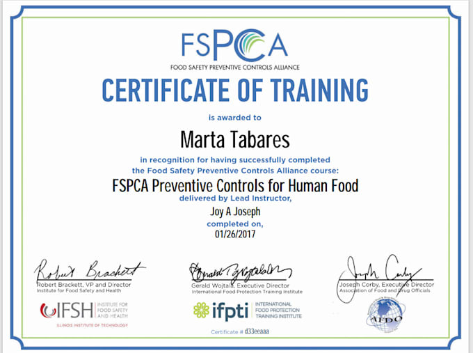 Design haccp plans, sops, fsma, and fsvp documentation by Martataba ...