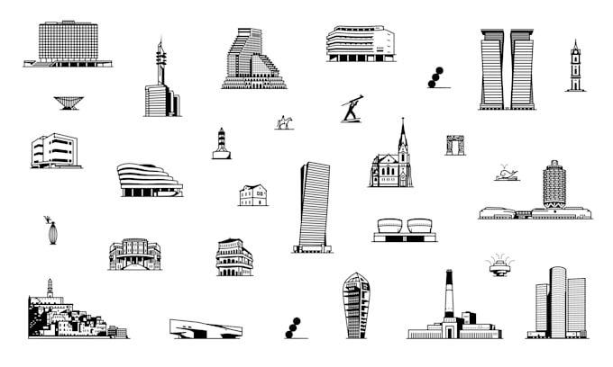 Create unique pictograms for landmarks in your city by Ckonovalov | Fiverr
