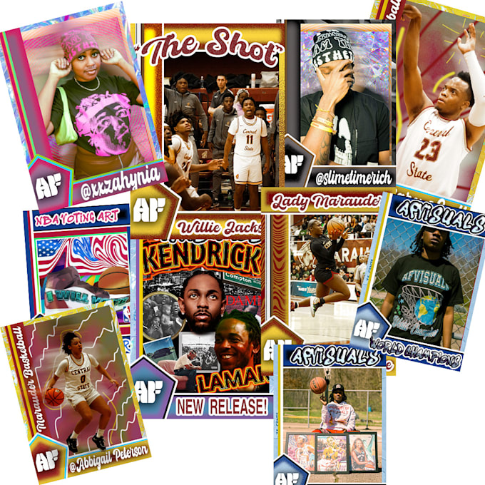 Create custom digital trading cards for you by Afvisualsdesign | Fiverr