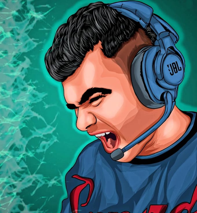 Create gaming vector art with your picture by Vectorarea | Fiverr