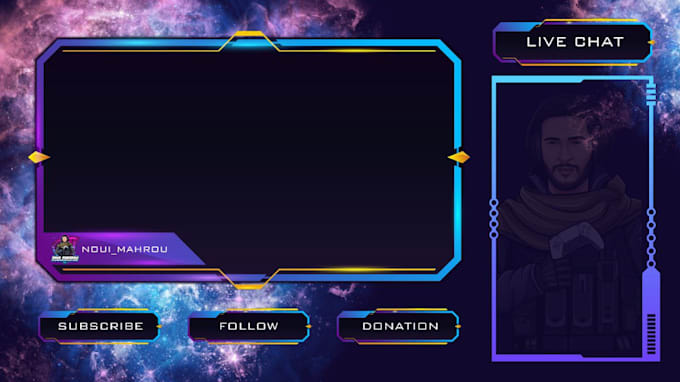 Design logo,twitch overlays kick overlays stream animated overlay ...