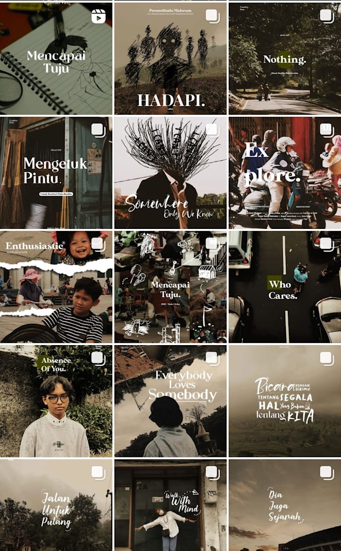 Make instagram active, create an aesthetic and nice feed to look at by ...