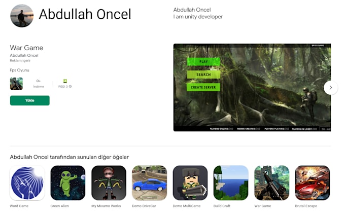 Make 2d, 3d, online, offline, multiplayer games with unity by Abdullahoncel | Fiverr
