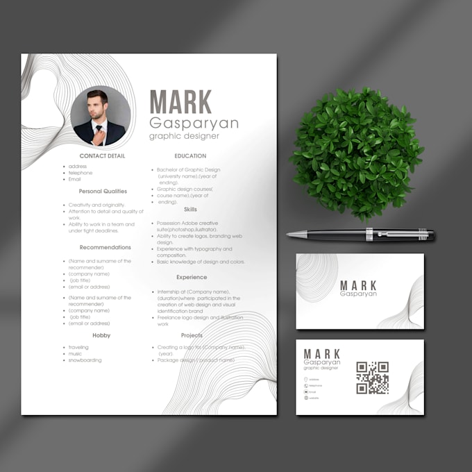 Do resume and business card design for you by Alien3d | Fiverr