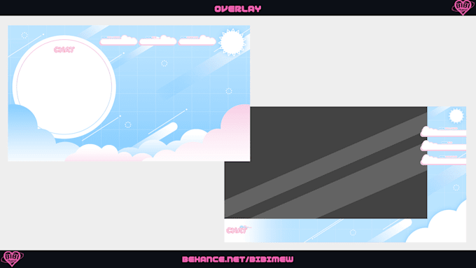 Design vtuber stream overlays by Bibimew | Fiverr